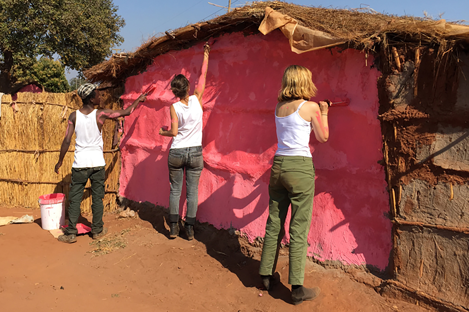 Pink Village , 2015, site-specific community project